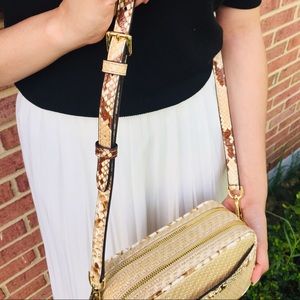 Michael Kors | Bags | Michael Kors Straw Kenly Camera Crossbody Bag ...